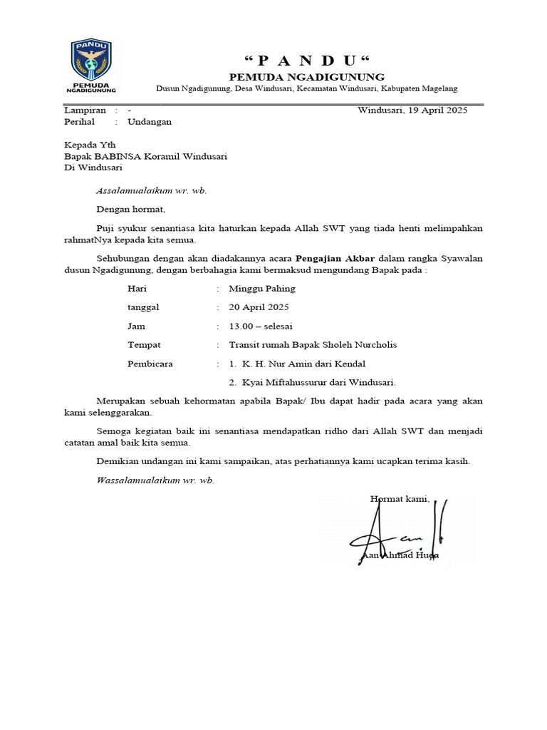 Undangan Pengajian Syawalan 2025 - 084028 | PDF