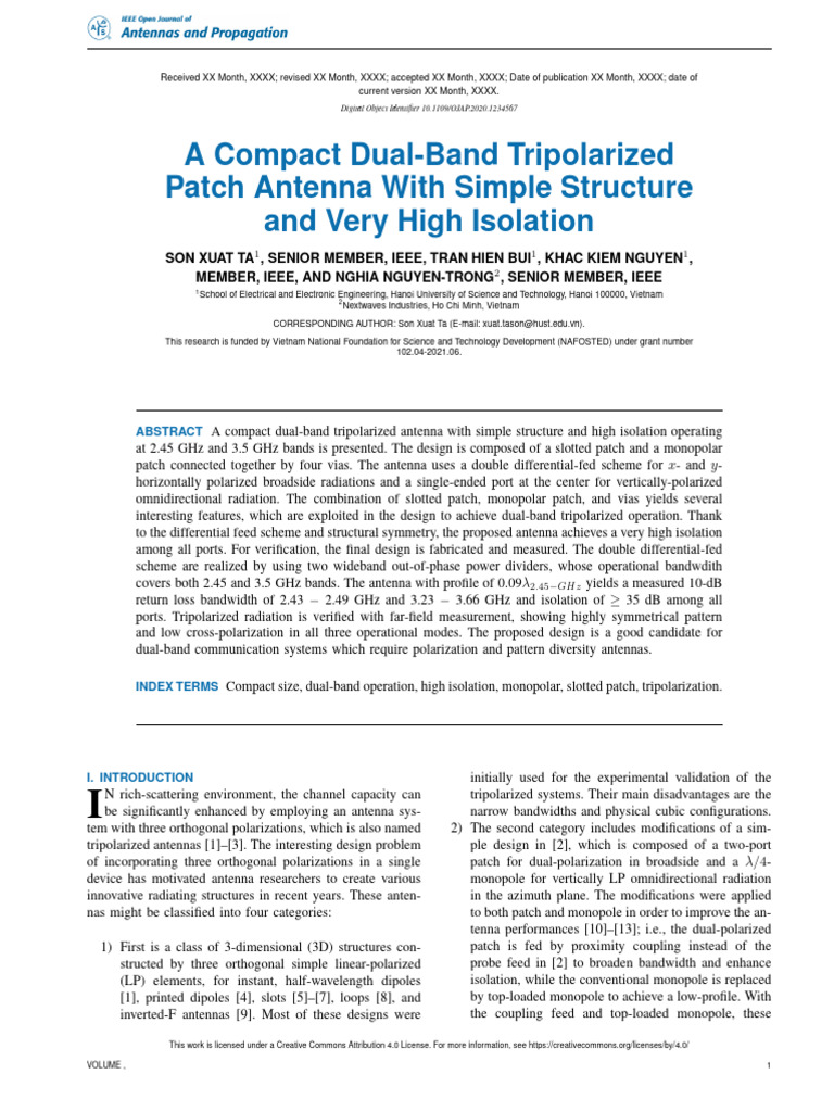 A Compact Dual-Band Tripolarized Patch Antenna With Simple Structure ...