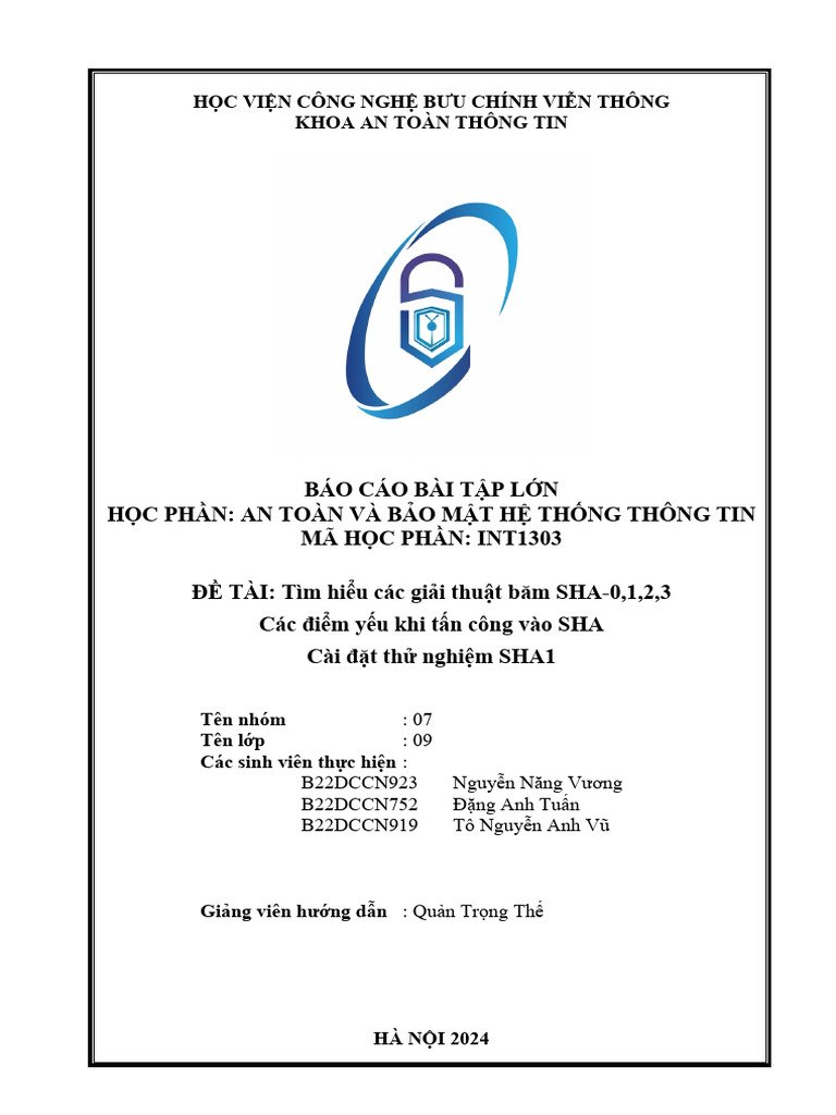 Báo Cáo BTL ATTT | PDF