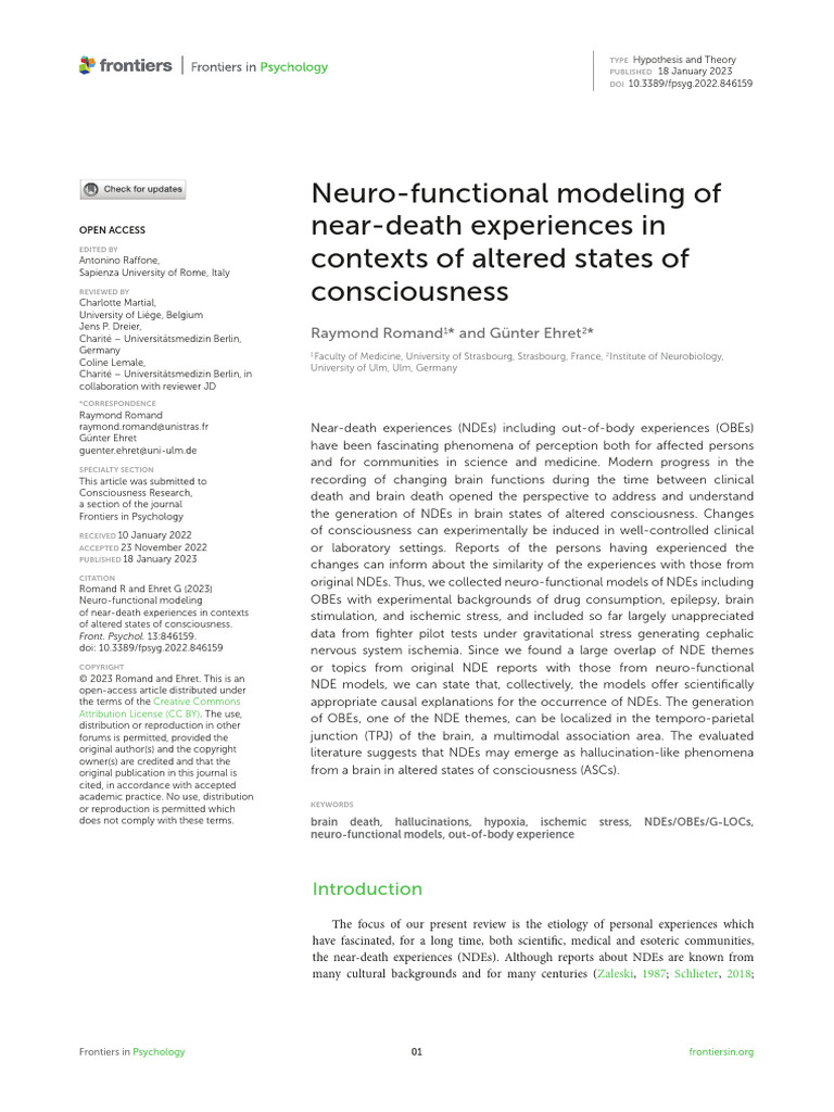 ROMAND - 2023-Neuro-Functional Modeling of Near-Death Experiences in ...