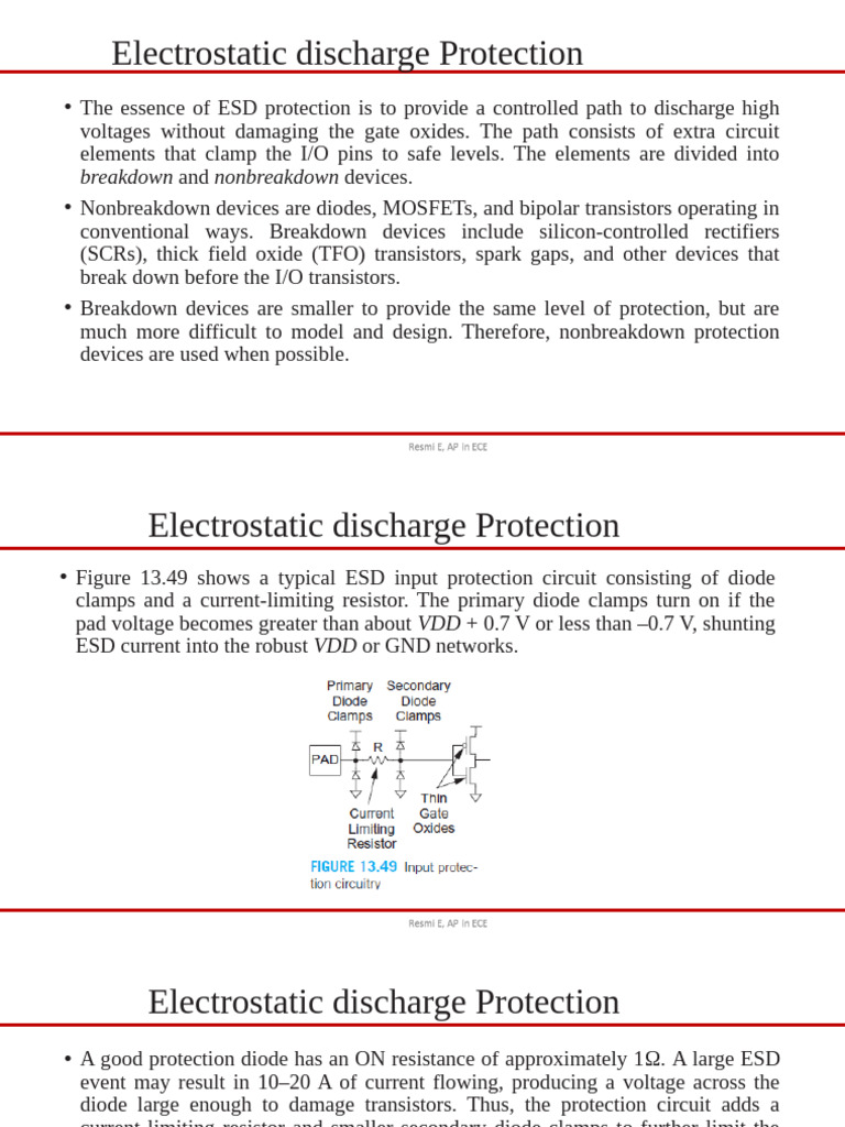 Electrostatic Discharge Protection: Breakdown Nonbreakdown | PDF