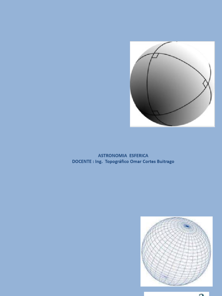 1.1 Trigonometria Esferica - Definiciones | PDF | Triángulo | Esfera