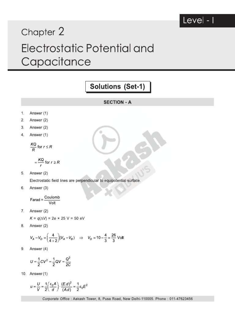 CLS MED 23 24 XII Phy Package 1 Level 1 Chapter 2 | PDF