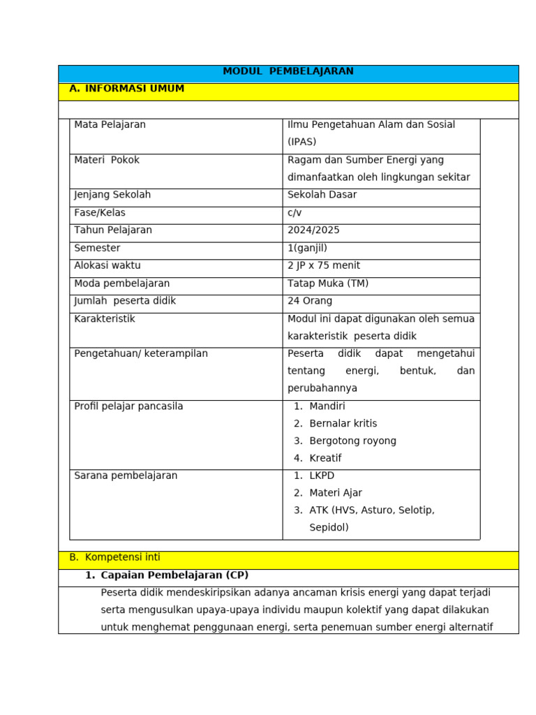 MODUL IPA Luthfiani | PDF