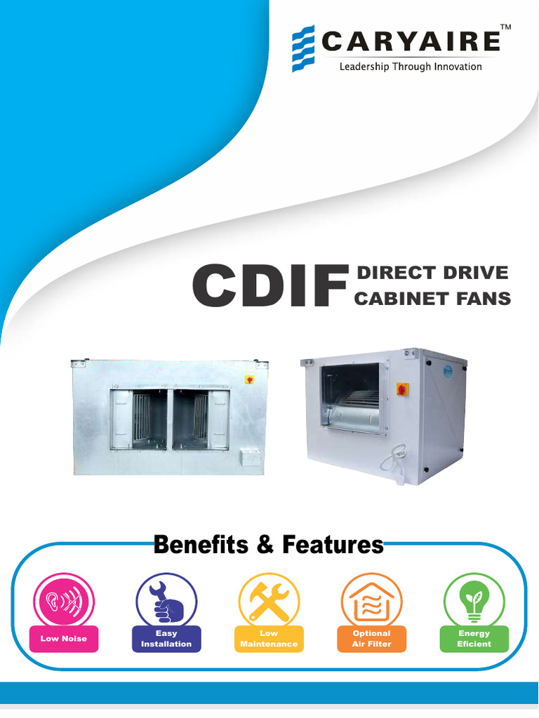 Caryaire Cabinet Fan - Cdif | PDF | Noise | Sound