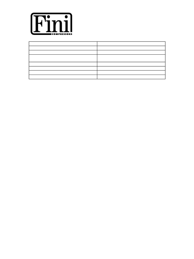 Fini MK113 Compressor Parts List | PDF | Piston | Manufactured Goods