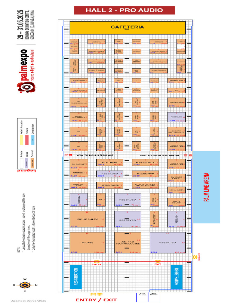 Palm Expo 2025 Floor Plan Overview | PDF | Sound Production Technology