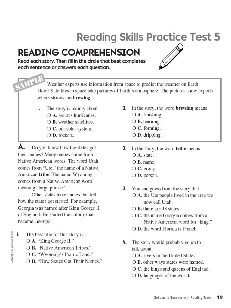 Grade 3 Reading Comprehension Test | PDF | Weather