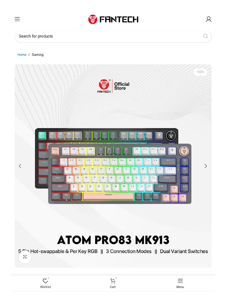 Fantech ATOM PRO SERIES Wireless Keyboard Mechanical Gaming Hotswap 5 Pin ATOM PRO 63 83 96 Beli ...