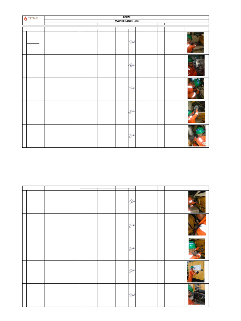 Maintenance Log & Hydrotest Report | PDF | Calibration | Mechanical ...