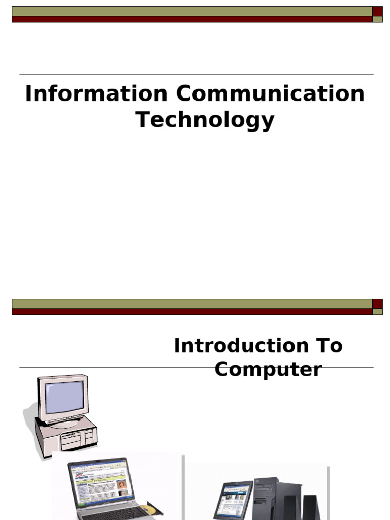 ICT Lecture 1 Intro | PDF | Input/Output | Mobile Device