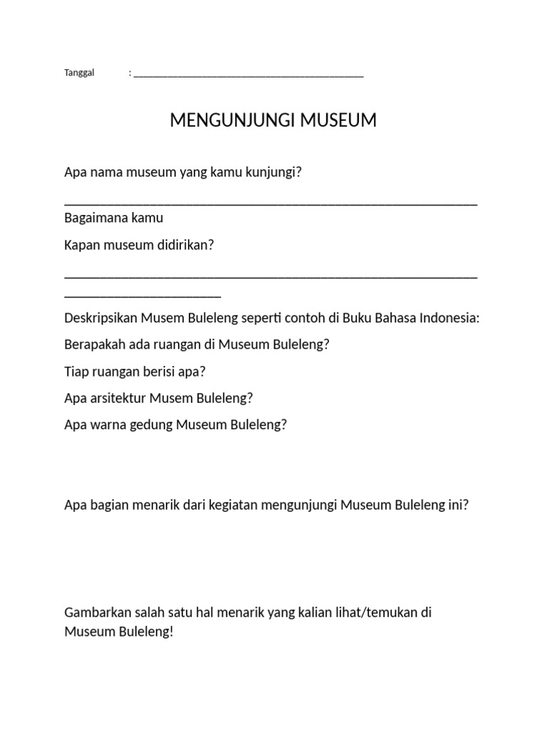 Kunjungan Ke Museum | PDF