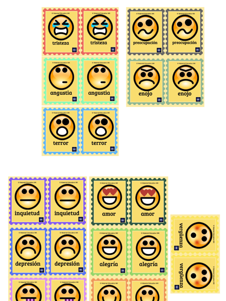 Memorama Emociones | PDF