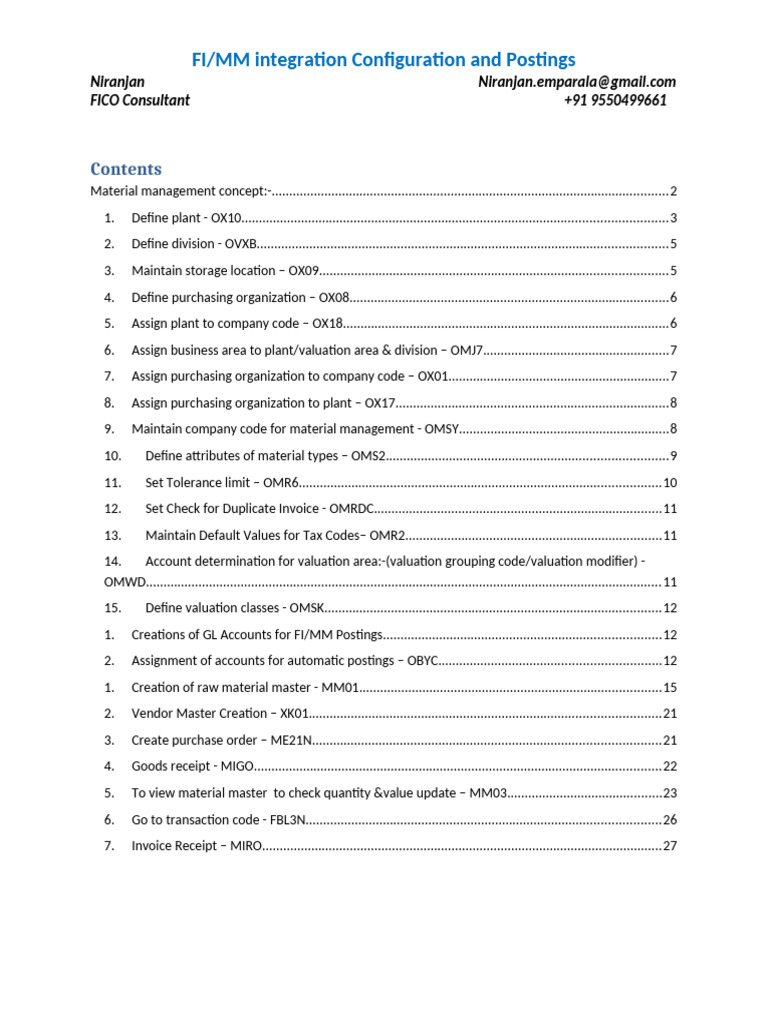 5 - FICO - MM FI Integration Configaration Document | PDF | Receipt | Invoice