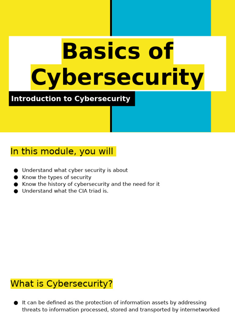 Basics of Cybersecurity | PDF | Security | Computer Security