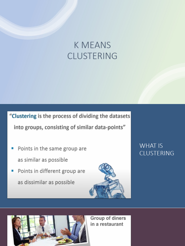 K Means Clustering | PDF