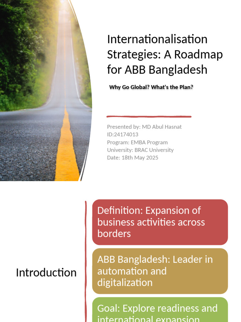 Internationalisation Strategy ABB Bangladesh | PDF