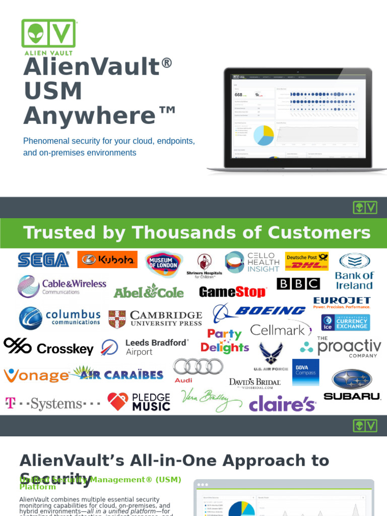 USM Anywhere Pitch Deck (Jul7 2018) - Worldwide | PDF | Computer ...