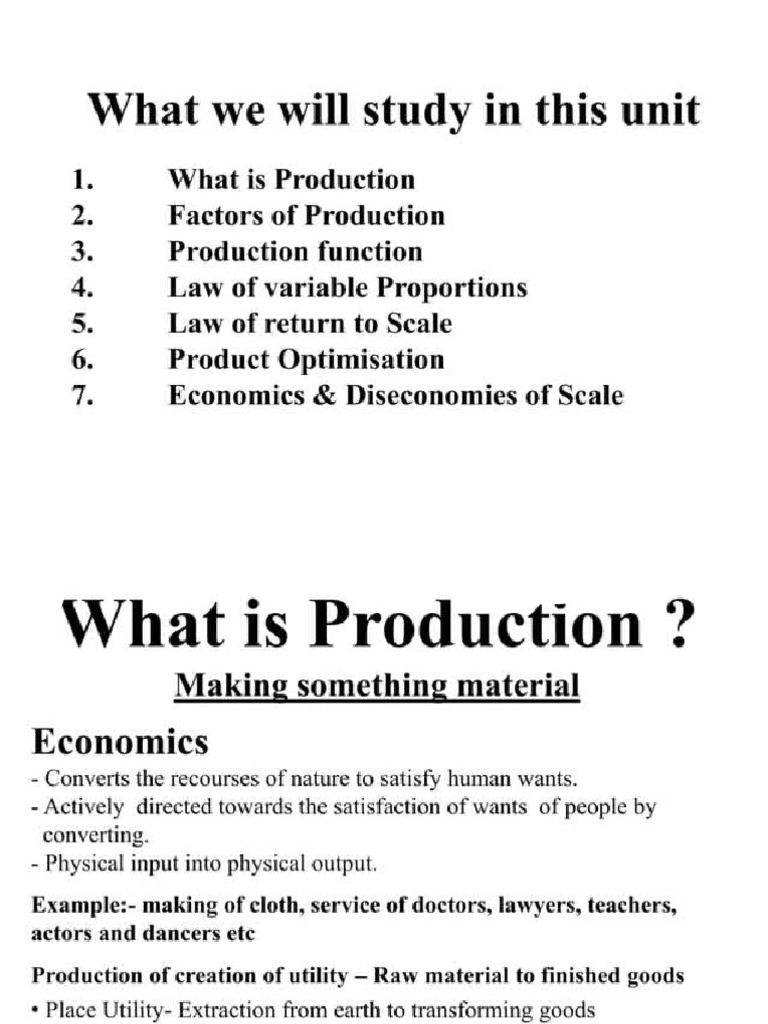 Production Function | PDF