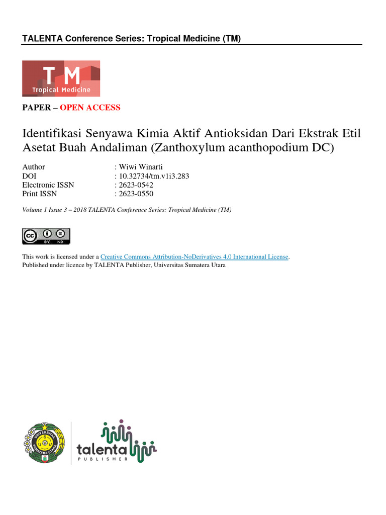 Identifikasi Senyawa Kimia Aktif Antioks | PDF