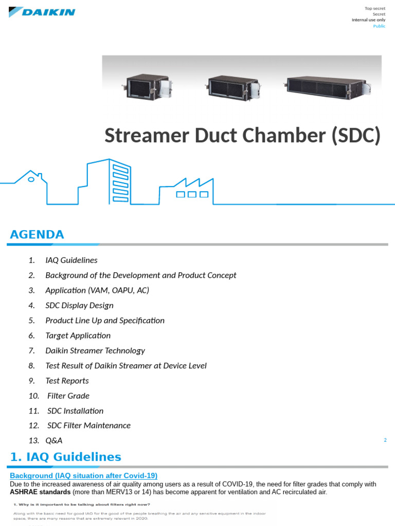 Streamer Duct Chamber (SDC) - Presentation | PDF | Air Conditioning ...