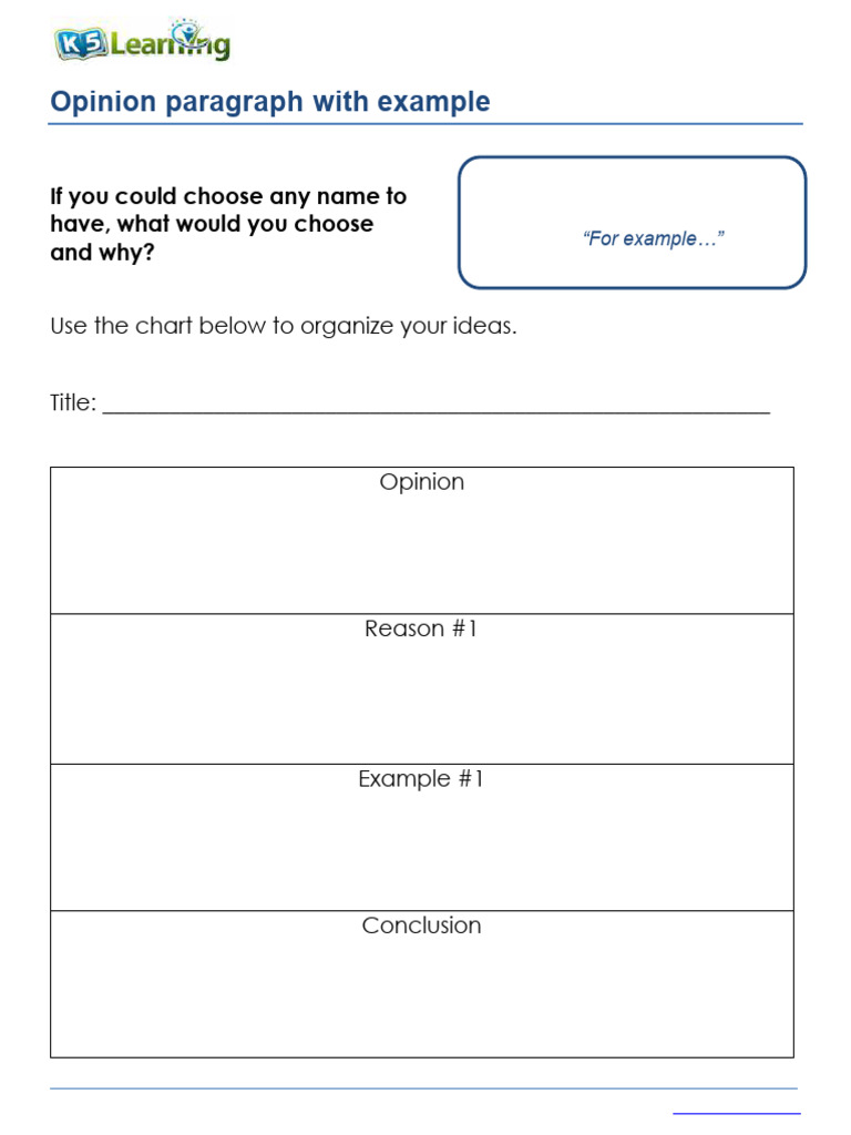 grade-2-opinion-paragraph-with-example-x76 | PDF