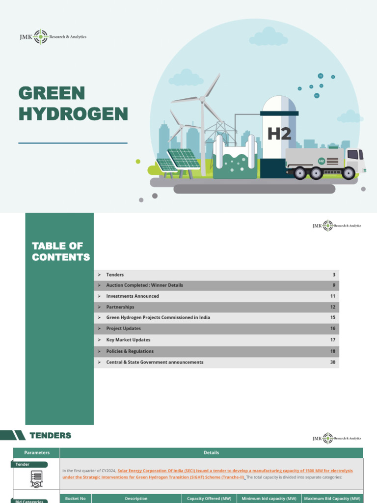 Q1 2024 Green Hydrogen Market Update | PDF | Fuel Cell | Transport