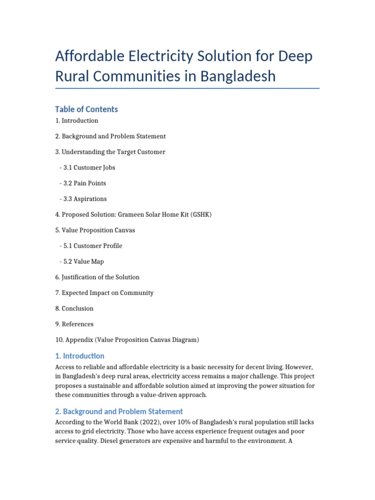 Rural Community Electricity Project | PDF | Solar Power | Electrical Grid