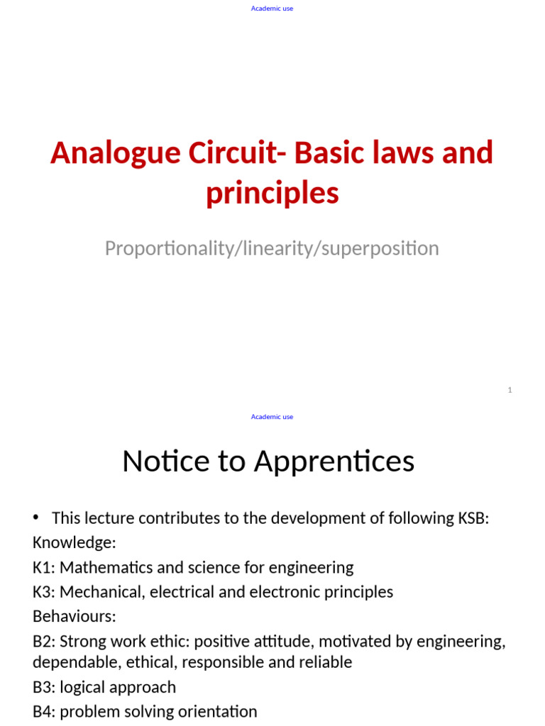 Handout 3 Fundamental Principles 2 | PDF | Electronic Engineering ...