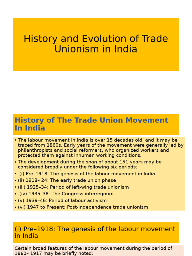 Trade Unionism in India | PDF | Cost Of Living | Labour Economics
