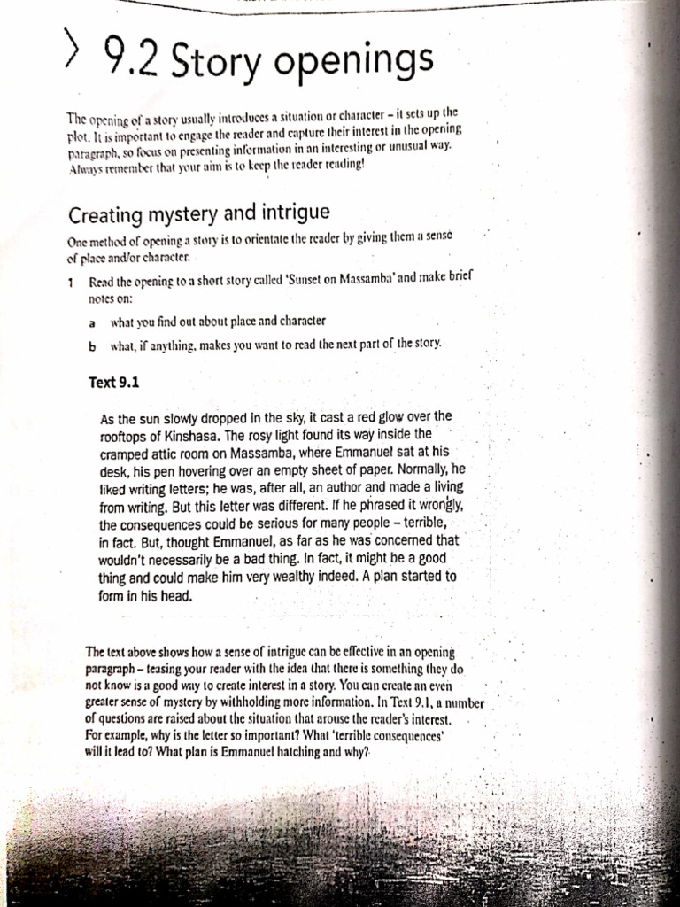 Narrative Writing Resource Hareem Rizvi BMIB | PDF