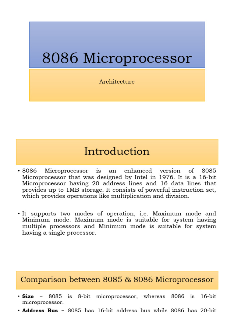 21th April 8086 Microprocessor | PDF | Central Processing Unit | Computer Science