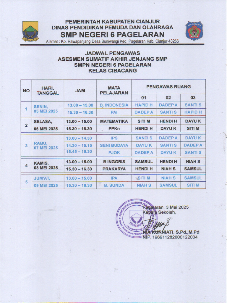 Jadwal Asaj 2024-2025 | PDF
