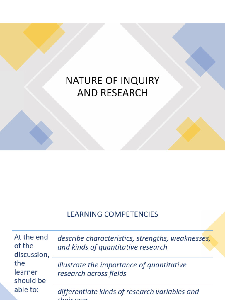 Handouts Pr2 q1 - Lesson 1-3 - Quantitative Research | PDF ...