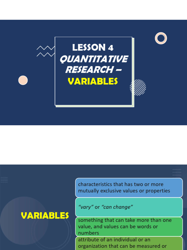 Handouts Pr2 q1 - Lesson 4 - Variables | PDF | Level Of Measurement
