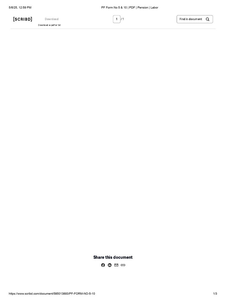 PF Form No 5 & 10 Download Guide | PDF | Scribd | Publishing