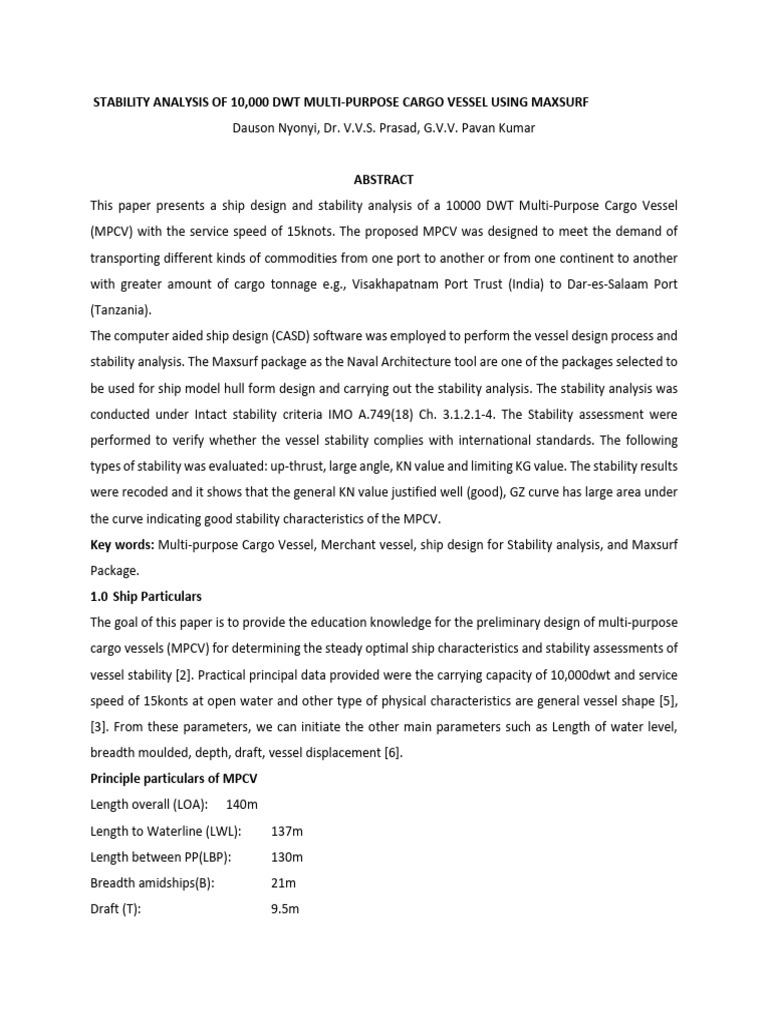 Final Technical Research Paper | PDF | Naval Architecture | Ships