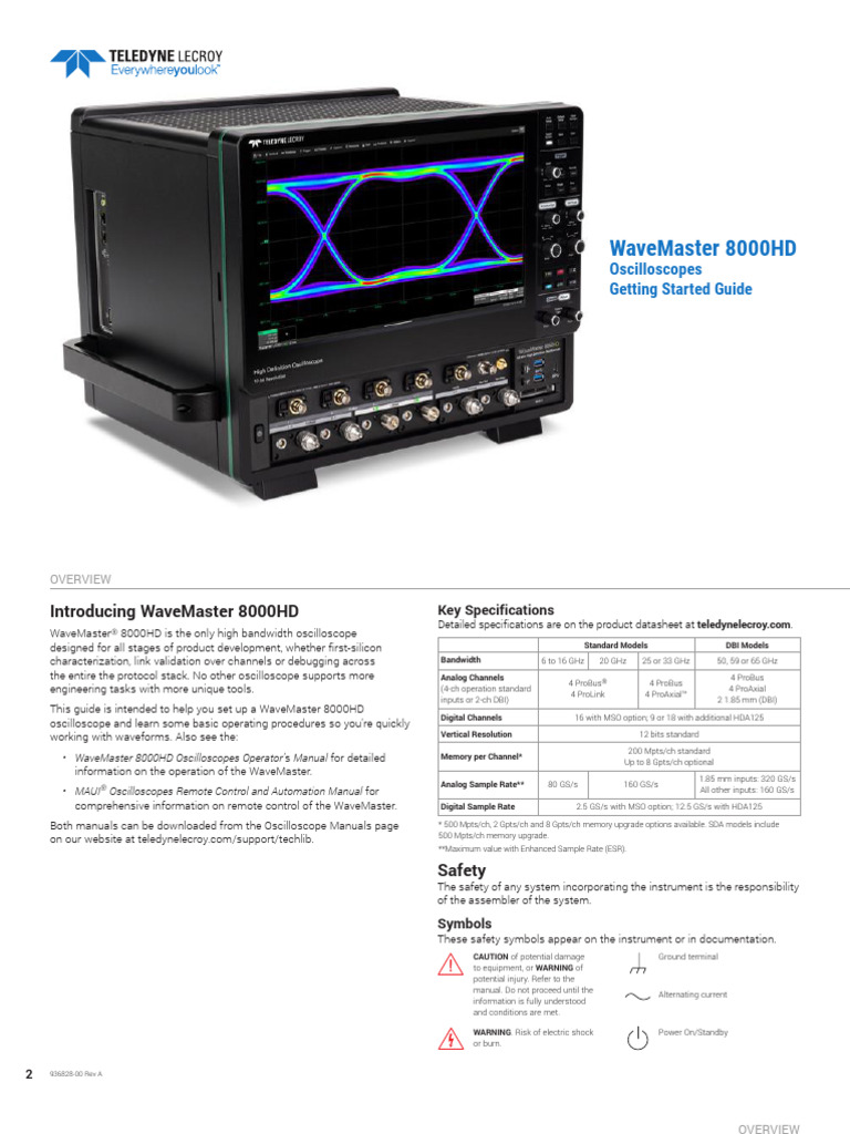 Wavemaster 8000hd GSG Eng | PDF | Electronics | Electrical Engineering