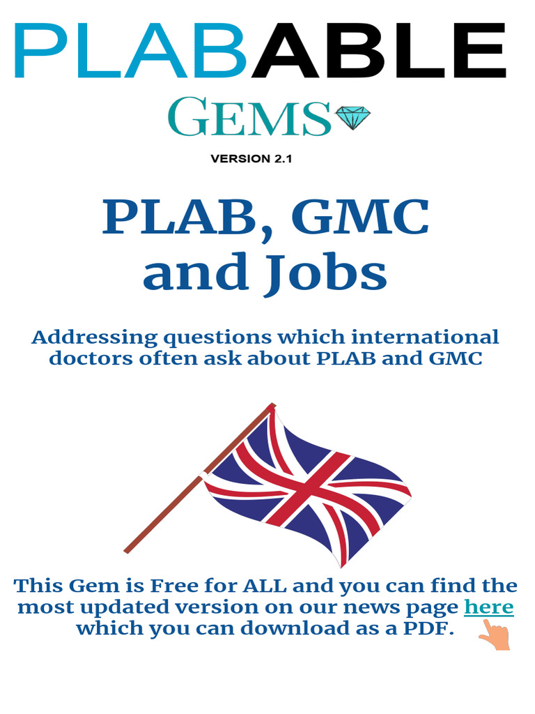PLAB, GMC and Jobs Gem V2.1 | PDF | General Practitioner | Social Programs