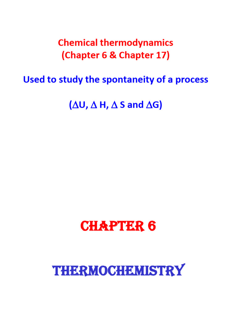 First Semester Chapter 6 - Thermochemistry Notes | PDF | Heat ...