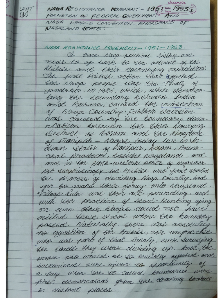 Naga Resistance Movement 1951-1953 | PDF