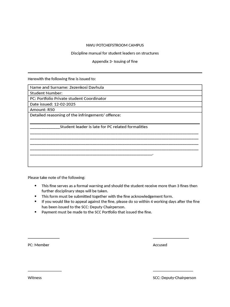PC Discipline - Appendix Zezenkosi | PDF
