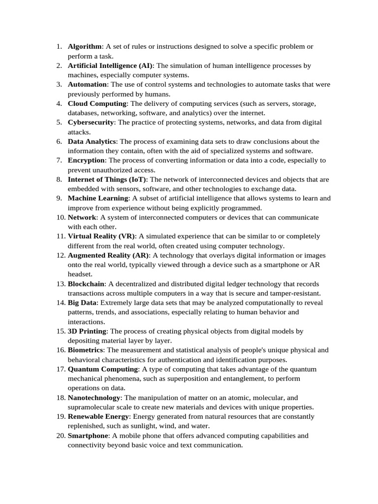 Technology- more vocabulary | PDF | Computing | Computer Network