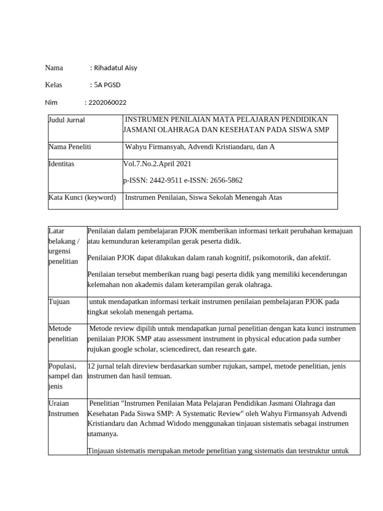 Bagi RIHADATUL AISY - JURNAL - Fixxx | PDF