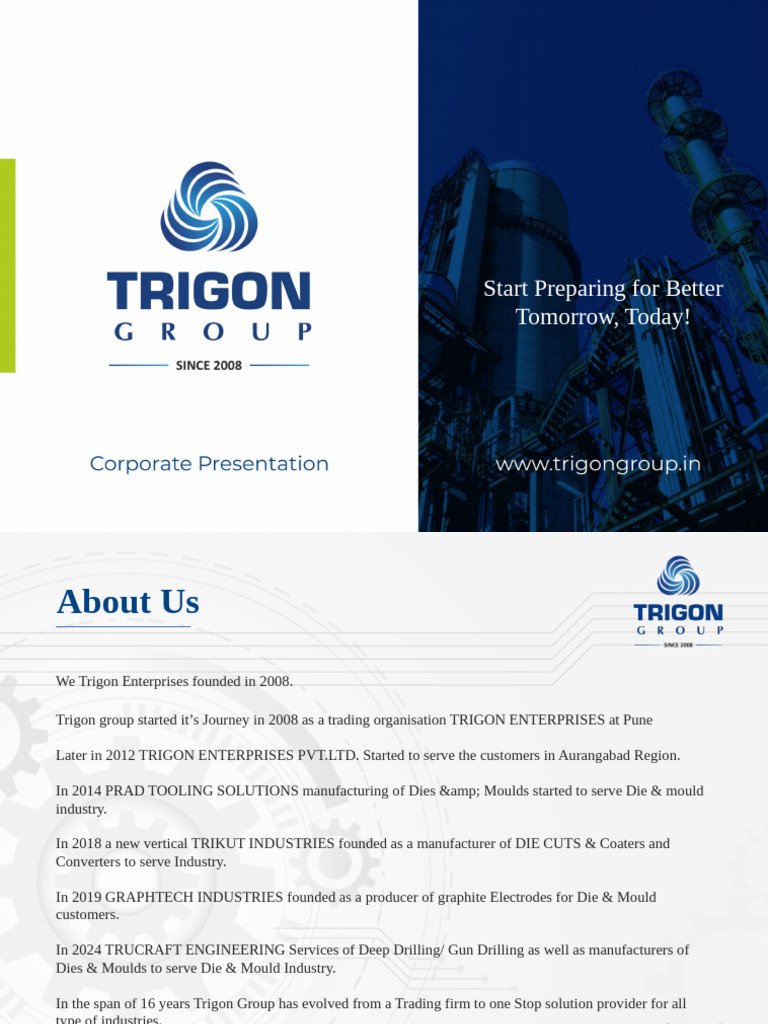 Trigon Group Presentation __ Updated[1] | PDF | Abrasive | Drill
