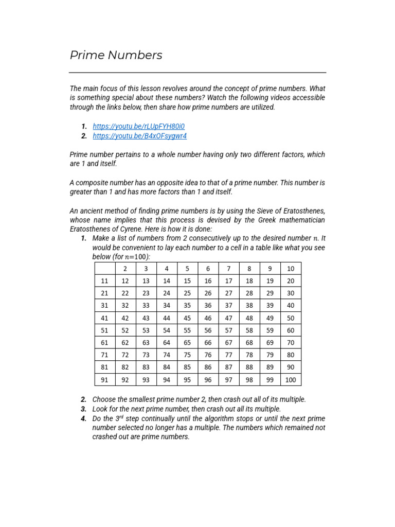 Understanding Prime Numbers and Sieve Method | PDF | Prime Number | Numbers