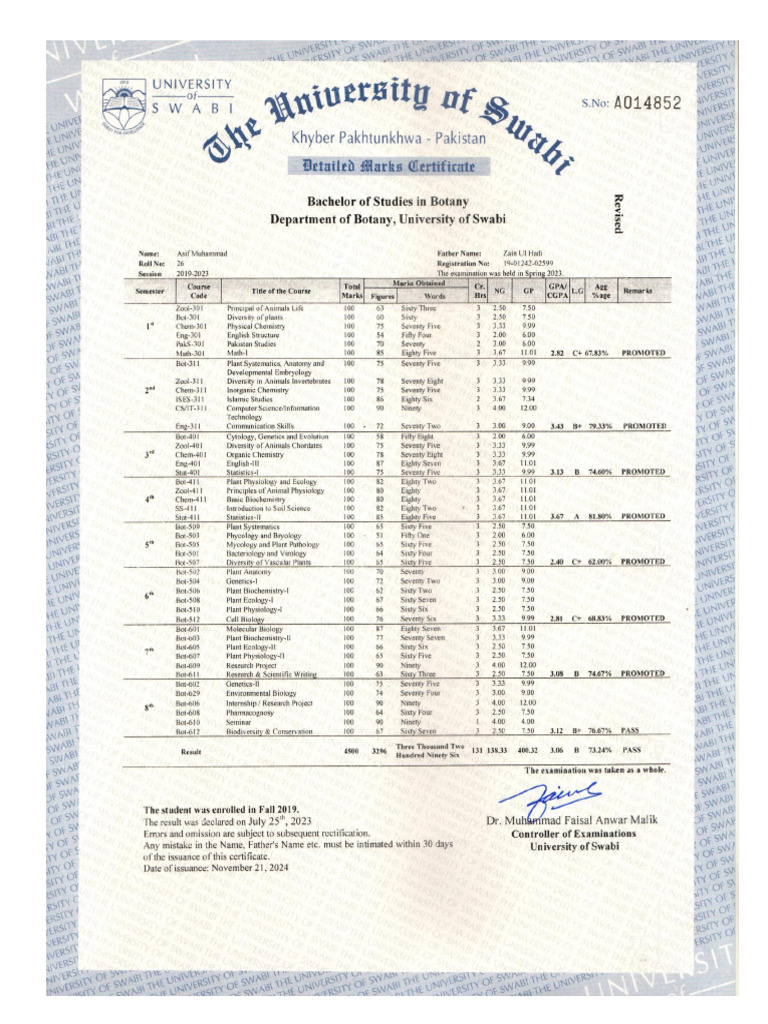 University Transcripts | PDF