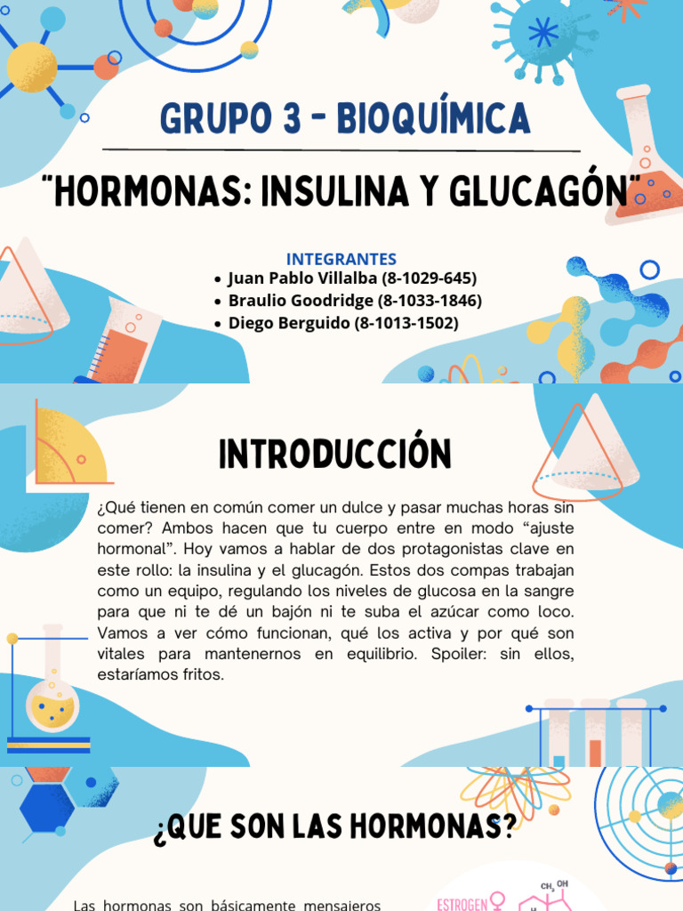Insulina y Glucagón: Reguladores de Glucosa | PDF | Insulina | Hormona
