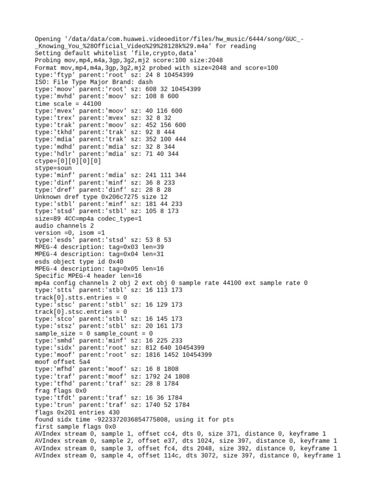 Av Log | PDF | Computer Data | Computer File Formats