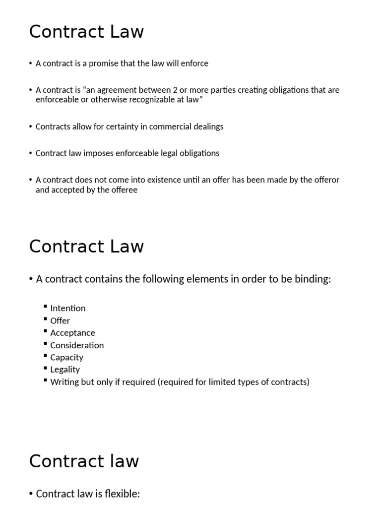 Understanding Contract Law Essentials | PDF | Estoppel | Offer And ...